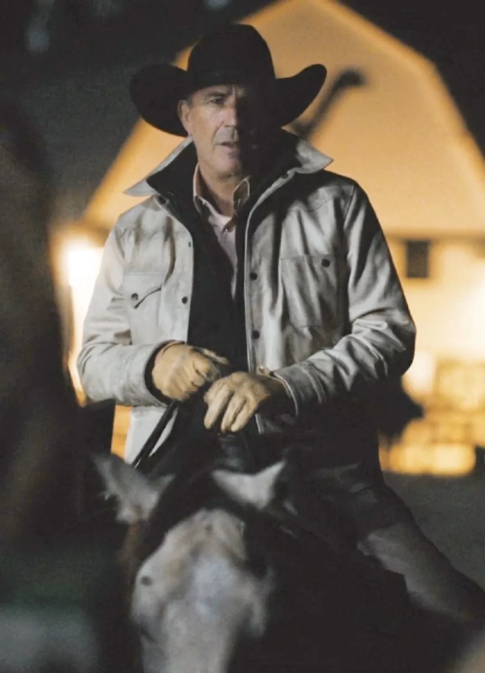 Yellowstone Season 5 | John Dutton White Jacket - Yellowstone Clothing
