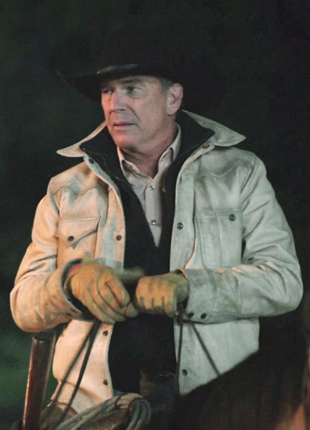 Yellowstone Season 5 | John Dutton White Jacket - Yellowstone Clothing